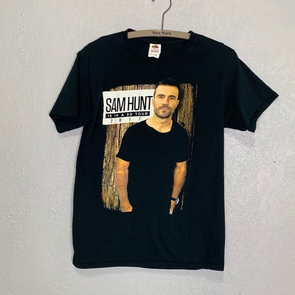 Sam Hunt | Tops | Sam Hunt Black Graphic 5 In A 3 Concert Tshirt | Poshmark